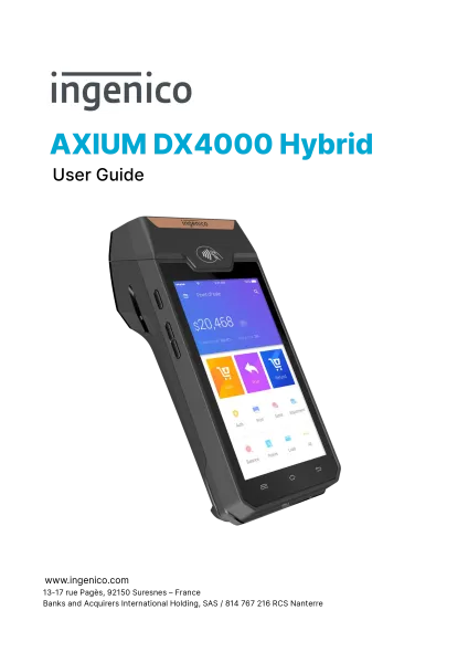 Ingenico | AXIUM DX4000 Hybrid